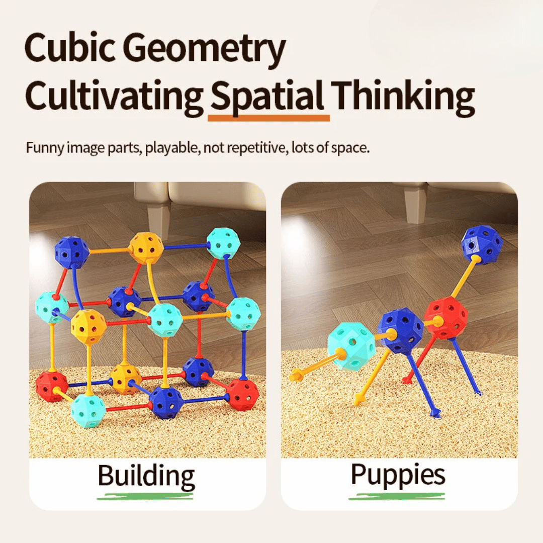 Connect Beads™ - Flexibla PVC-pärlor - Geometriska byggklossar i 3D ...