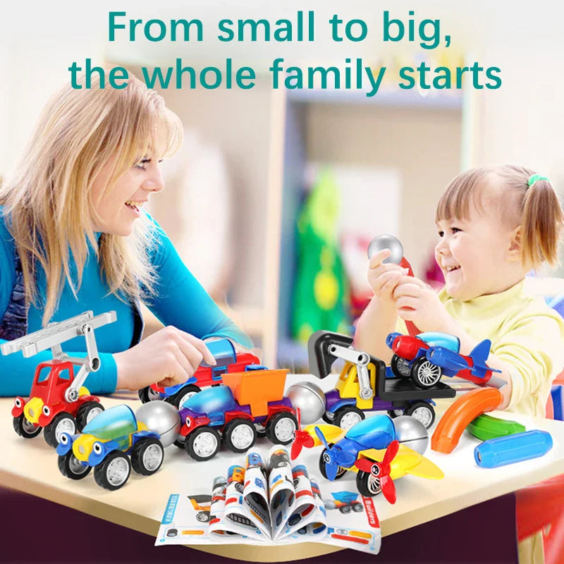 Magnetic Cars™ – Magnetisk bygglek - leksaksset med magnetiska fordon ...