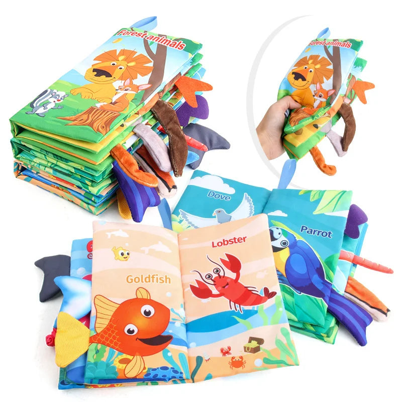 Soft Tail Book™ – Mjuk svans för skojs skull – Sensory Animals Babyhäf ...