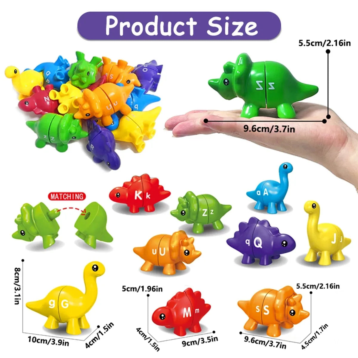 Matching Dino's – Roligt och lärorikt - Dino-spel med alfabet och siff ...