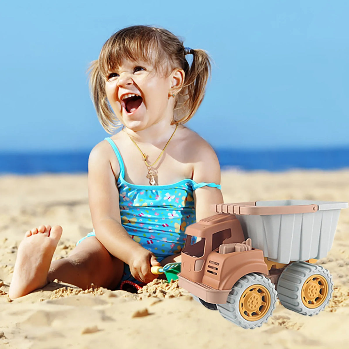 Sand Truck Set™ – Gräva roligt utomhus – Sandlåda Lastbilar – Mil lilla ...