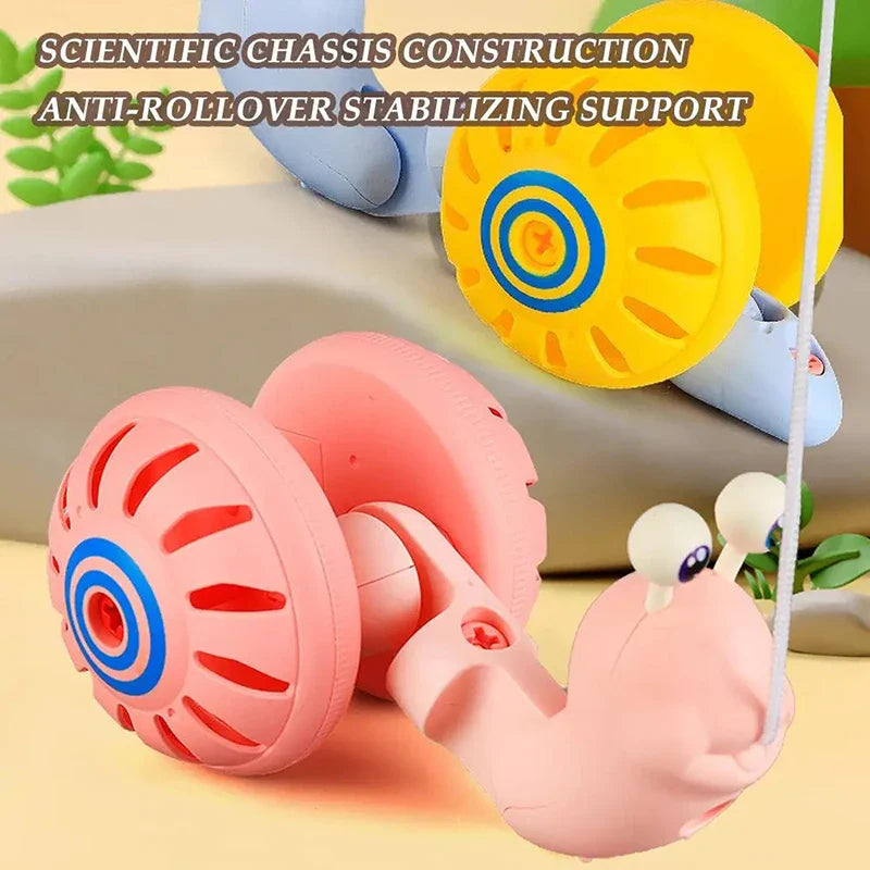 Snail Toy™ - Snigel i farten - Leksak med gå-rep – Mil lilla Sötnos